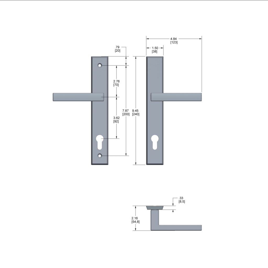Nickel Keyed Entry Door Handle Set- Premium Hardware